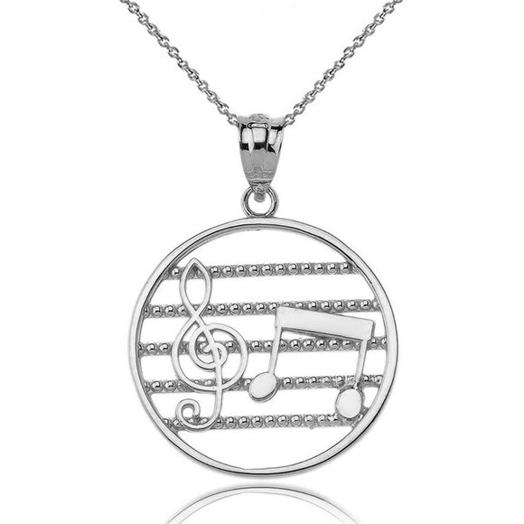 Element Shine | Jewelry | Music Staff Treble Clef Two Eighth Notes ...